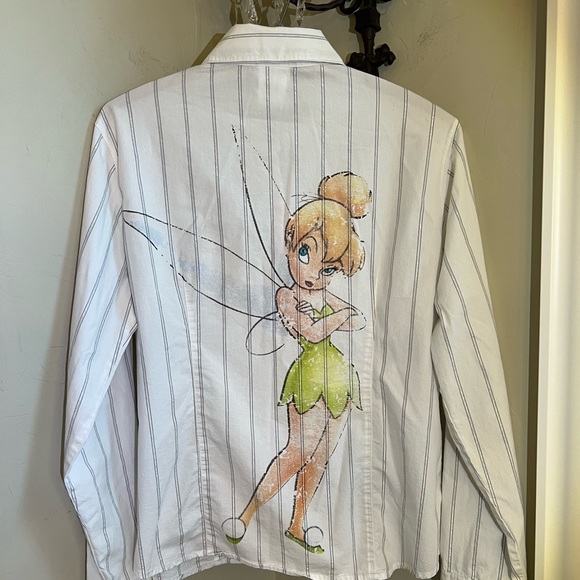 Disney | Tops | 9s Disney Store Button Down Tinker Bell Shirt Size ...